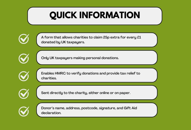 HMRC Gift Aid Form | Guide for UK Charities and Donors